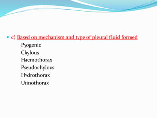 Approach to a case of pleural effusion | PPTX