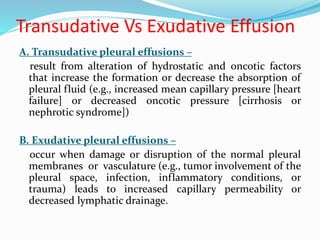 Approach to a case of pleural effusion | PPTX