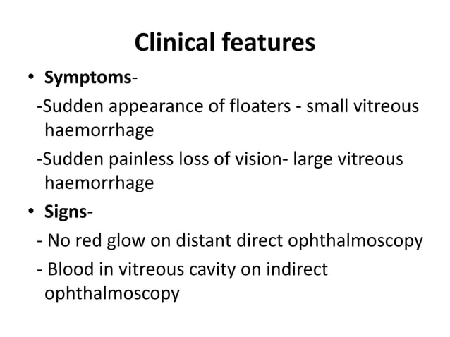Approach_toa_caseofVitreous _Hemorrhage.ppt | Eye and Vision Conditions ...
