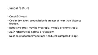 Approach to accommodative esotropia | PPTX