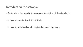 Approach to accommodative esotropia | PPTX