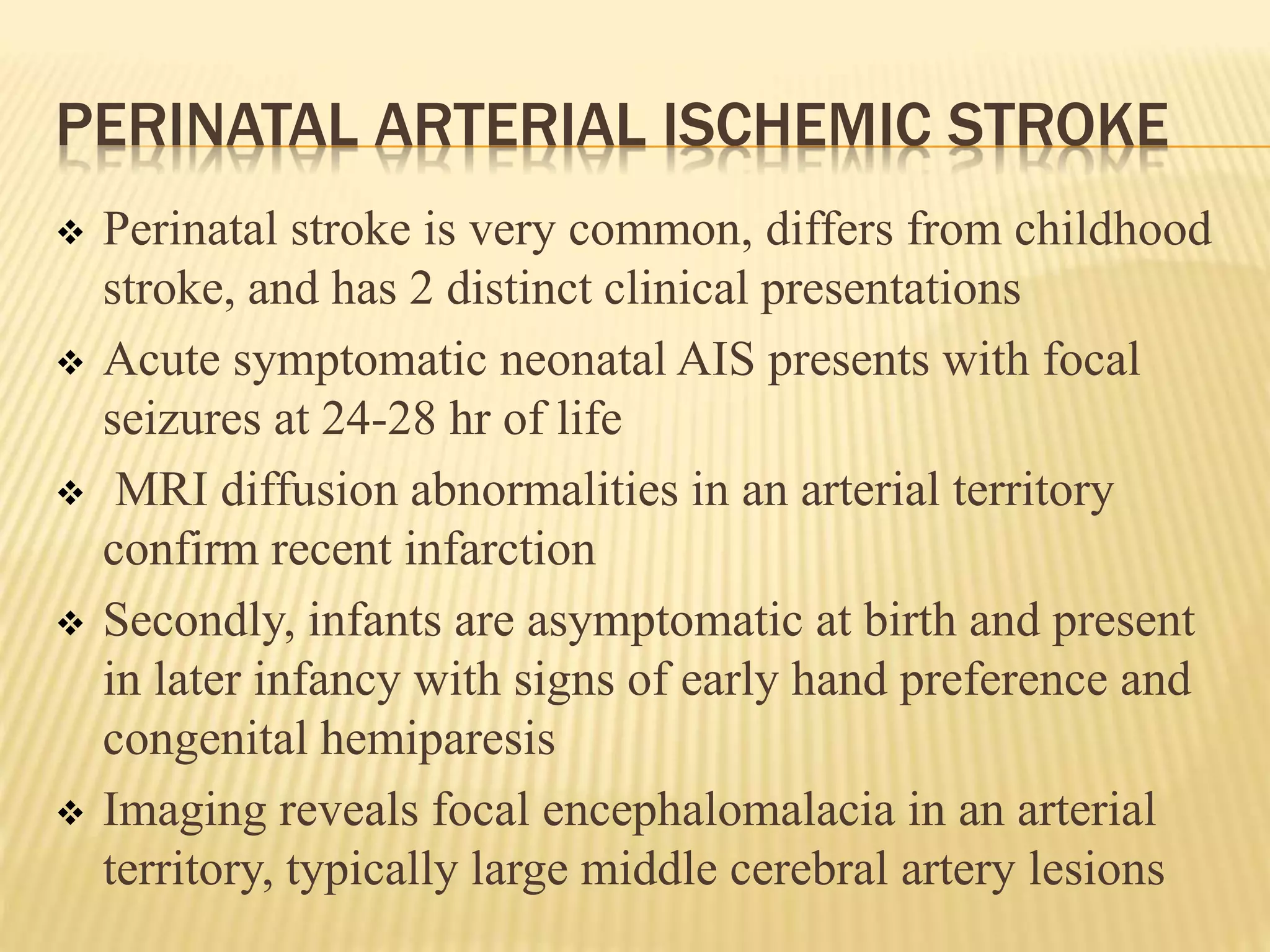 Approach to a child with acute stroke | PPTX