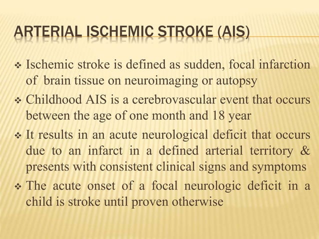 Approach to a child with acute stroke | PPTX | Brain and Nervous System ...