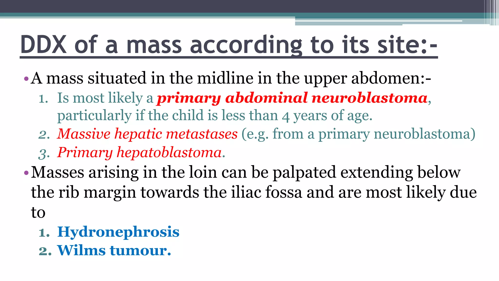 Approach to a Child with an Abdominal Mass and tumours.pptx