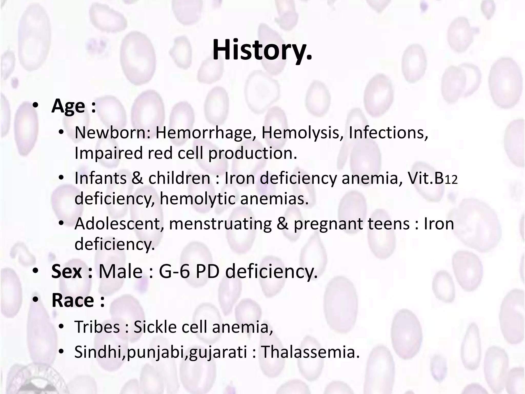 a child with anaemia - an approach | PPTX