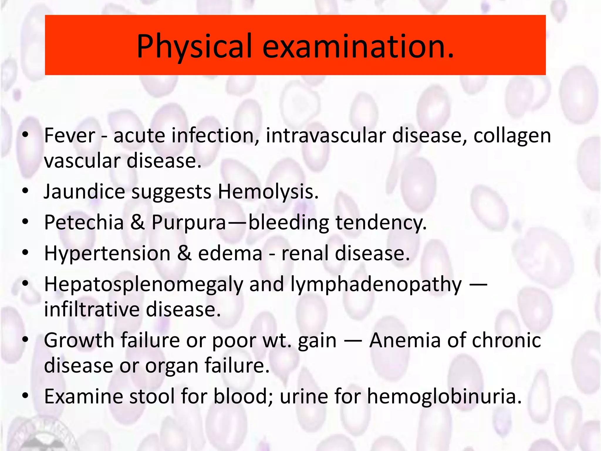 a child with anaemia - an approach | PPTX