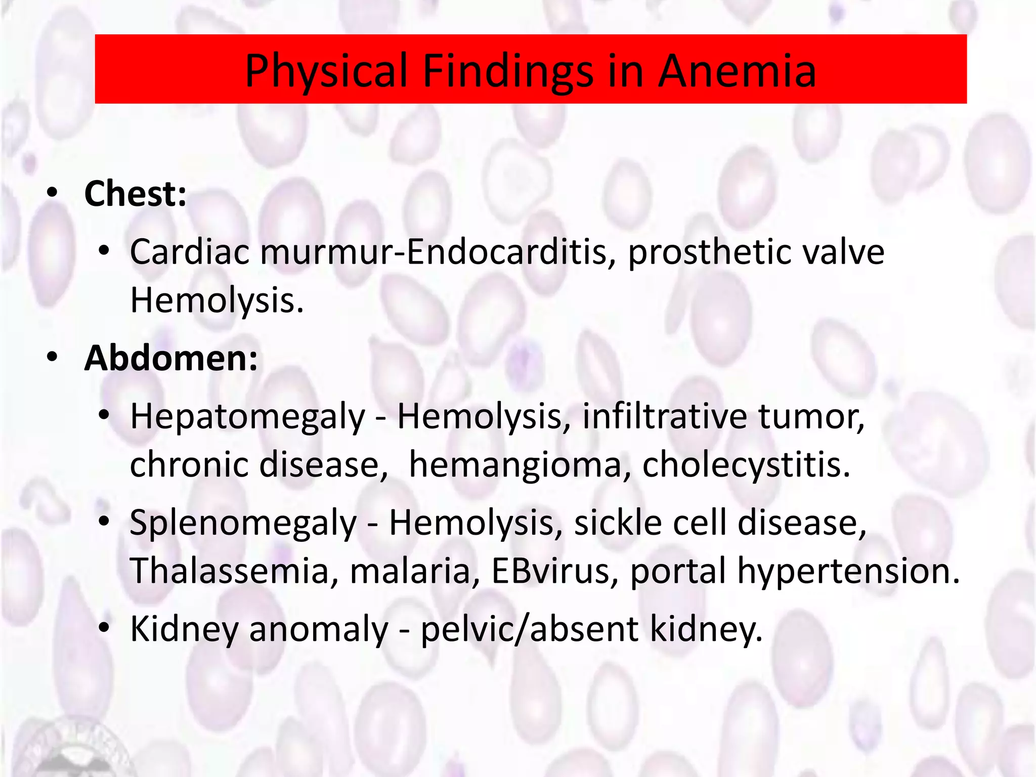 a child with anaemia - an approach | PPTX