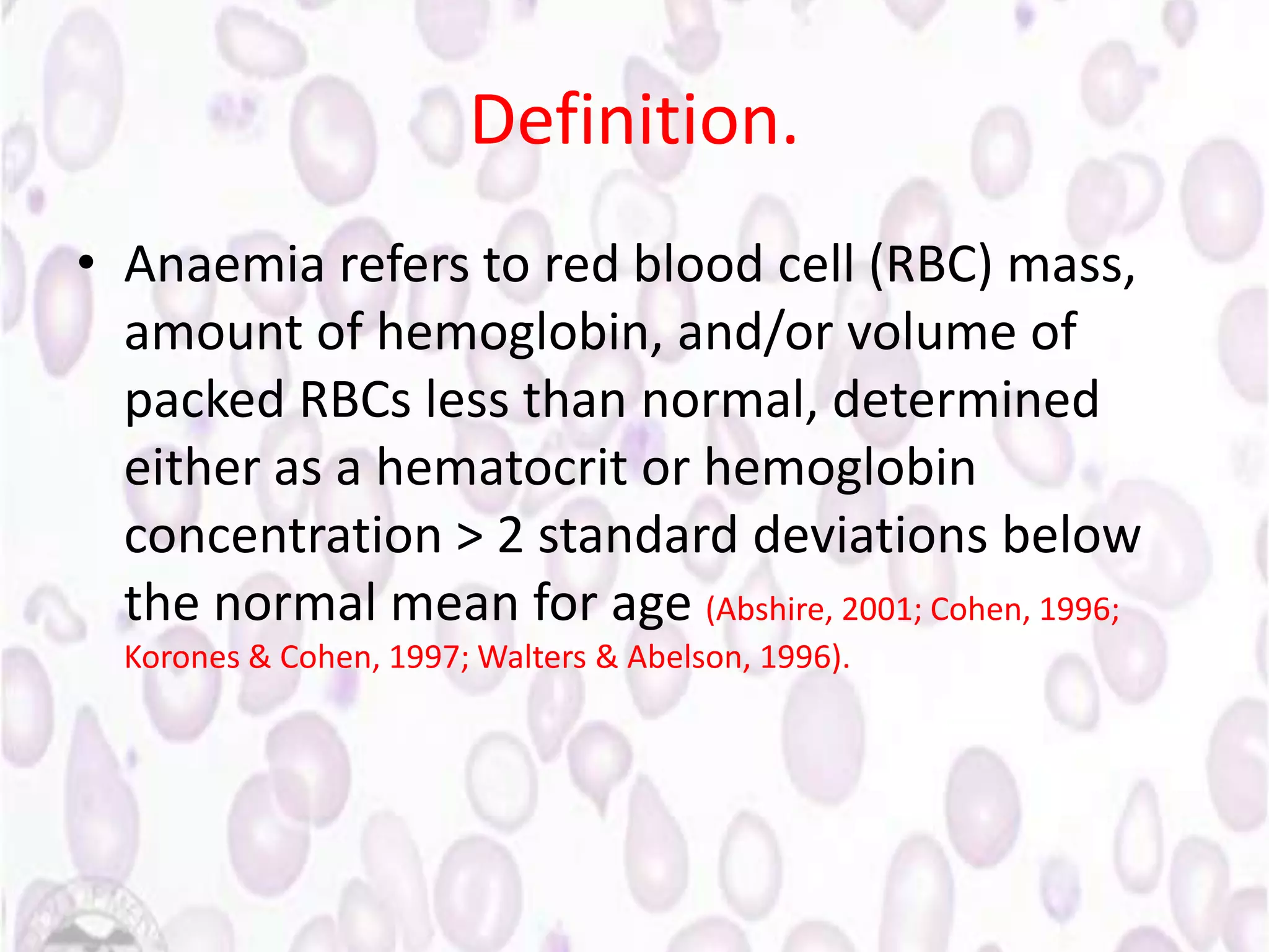 a child with anaemia - an approach | PPTX