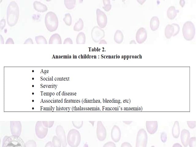 a child with anaemia - an approach | PPTX