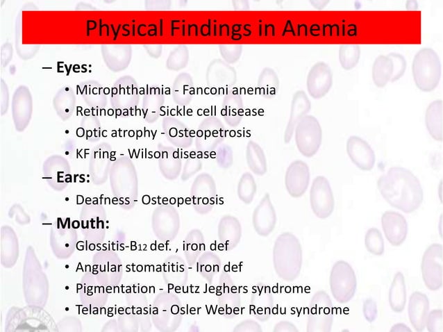 a child with anaemia - an approach | PPTX