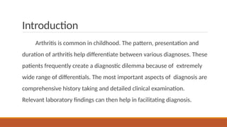 APPROACH TO A CHILD WITH ARTHRITIS-1.pptx | Free Download