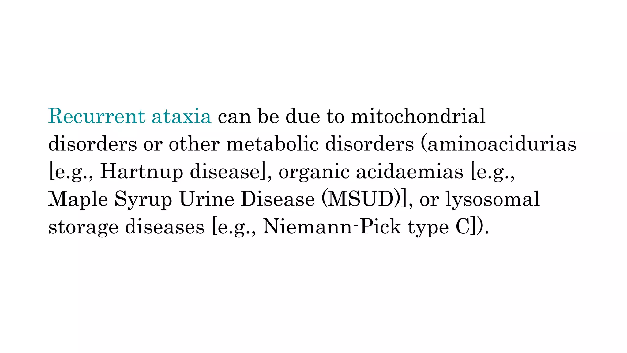 Approach to a child with ataxia | PPTX | Brain and Nervous System ...