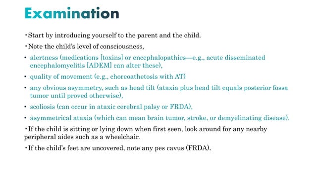 Approach to a child with ataxia | PPTX | Brain and Nervous System ...