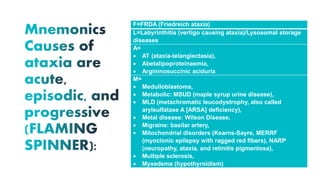 Approach to a child with ataxia | PPTX