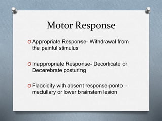 Approach to a child with coma | PPTX