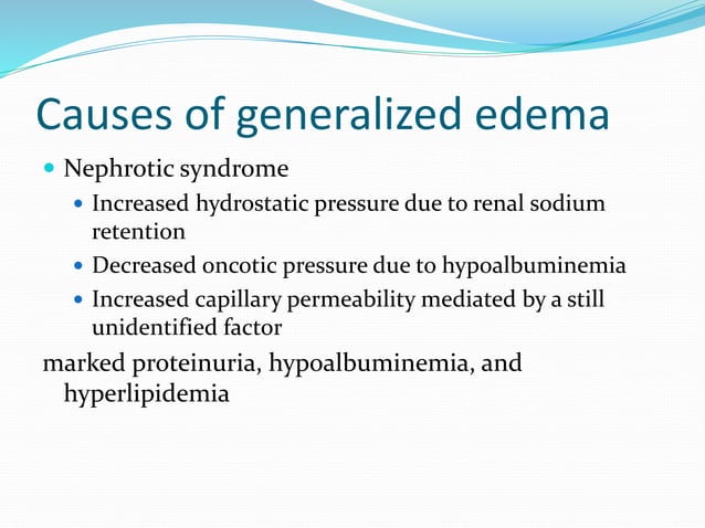 Approach to a child with edema | PPTX | Digestive Disorders | Diseases ...