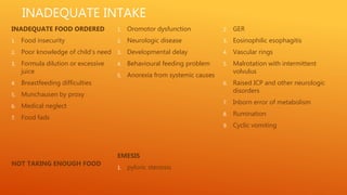 Approach to a child with failure to thrive | PPTX