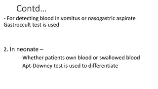 Approach to a child with hematemesis or melena | PPTX