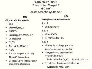 Approach to a child with hematuria | PPTX