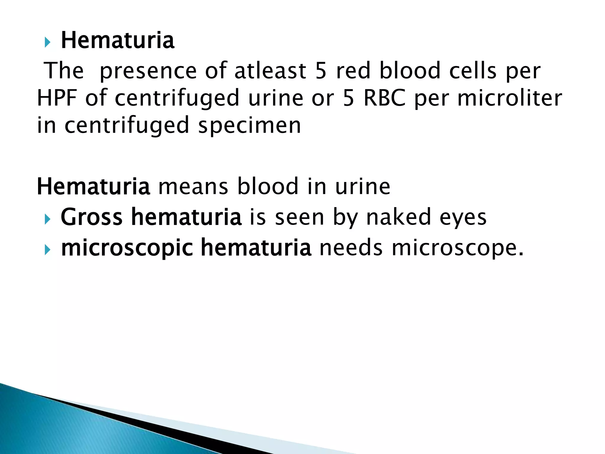 Approach to a child with hematuria | PPTX