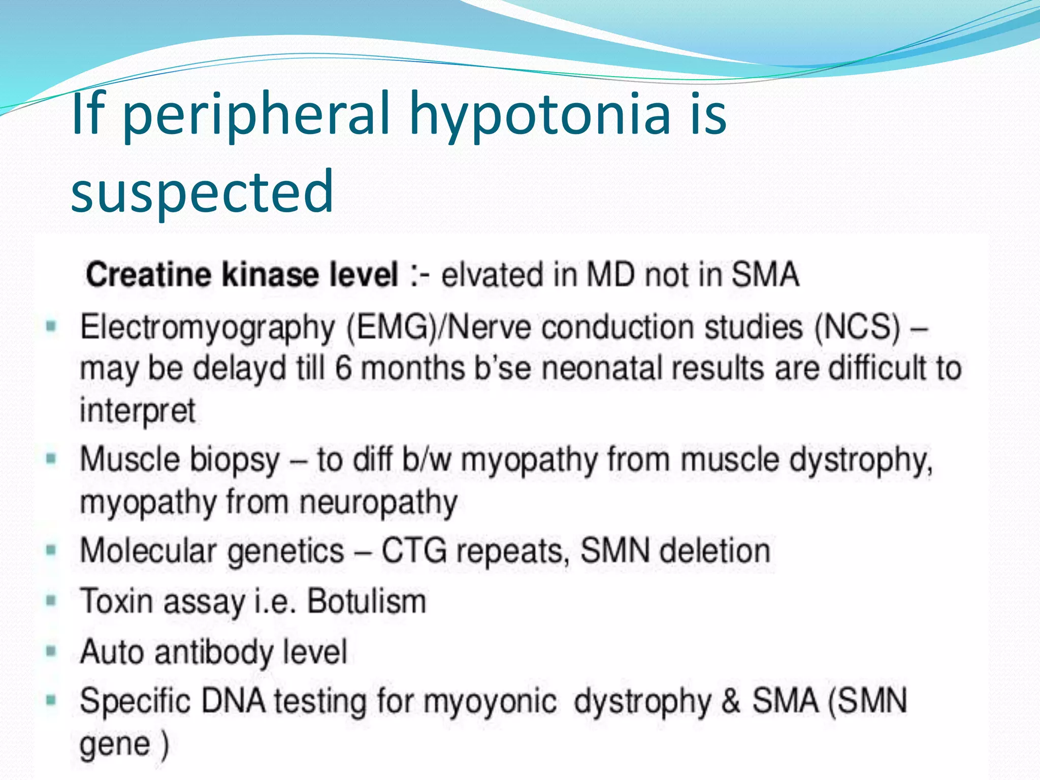 Approach to a child with hypotonia | PPTX | Pregnancy | Reproductive Health