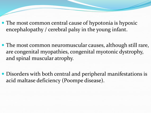 Approach to a child with hypotonia | PPTX | Pregnancy | Reproductive Health