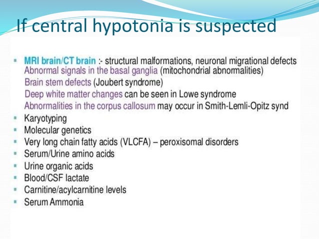 Approach to a child with hypotonia | PPTX | Pregnancy | Reproductive Health