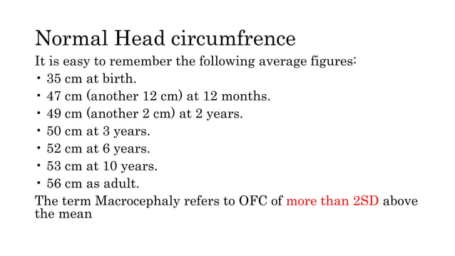 Approach to a child with large head | PPTX