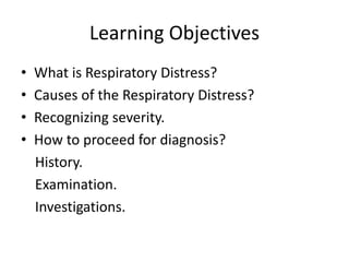 Approach to a child with respiratory distress | PPTX