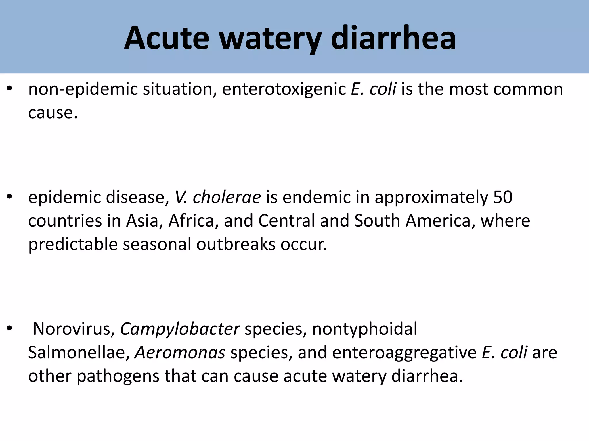 Approach to acute diarrhoea | PPTX