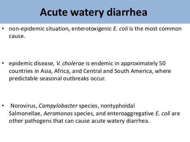 Approach to acute diarrhoea