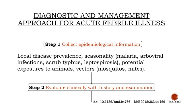 APPROACH TO ACUTE FEBRILE ILLNESS- DIAGNOSIS AND MANAGEMENT | PPTX ...