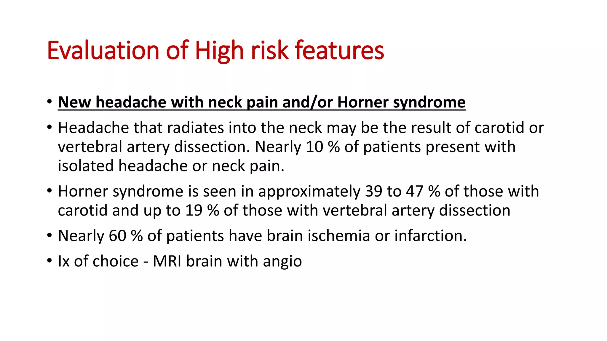 Approach to acute headache | PPTX
