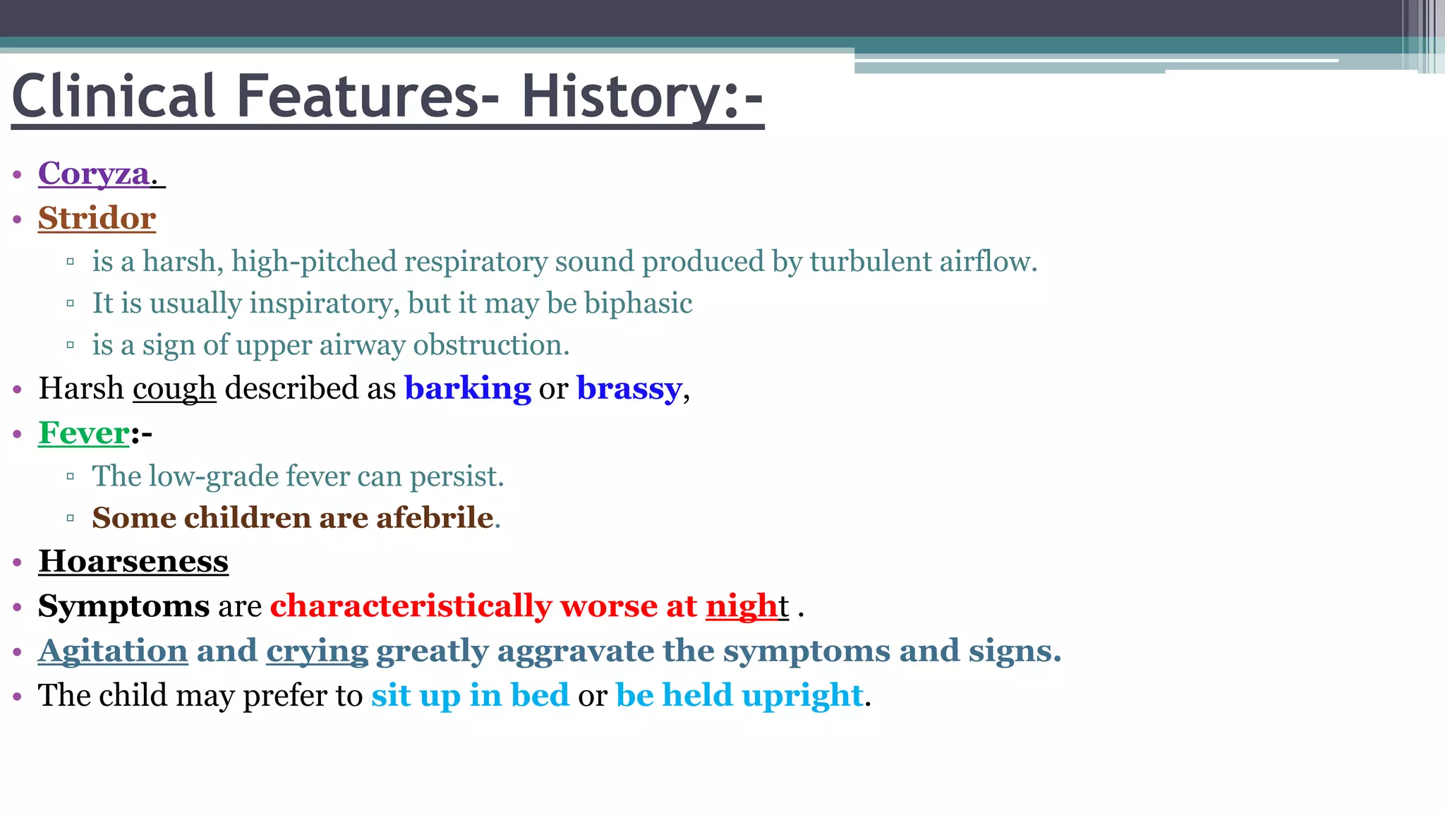 Approach to Acute infective upper airway obstruction (infective stridor ...