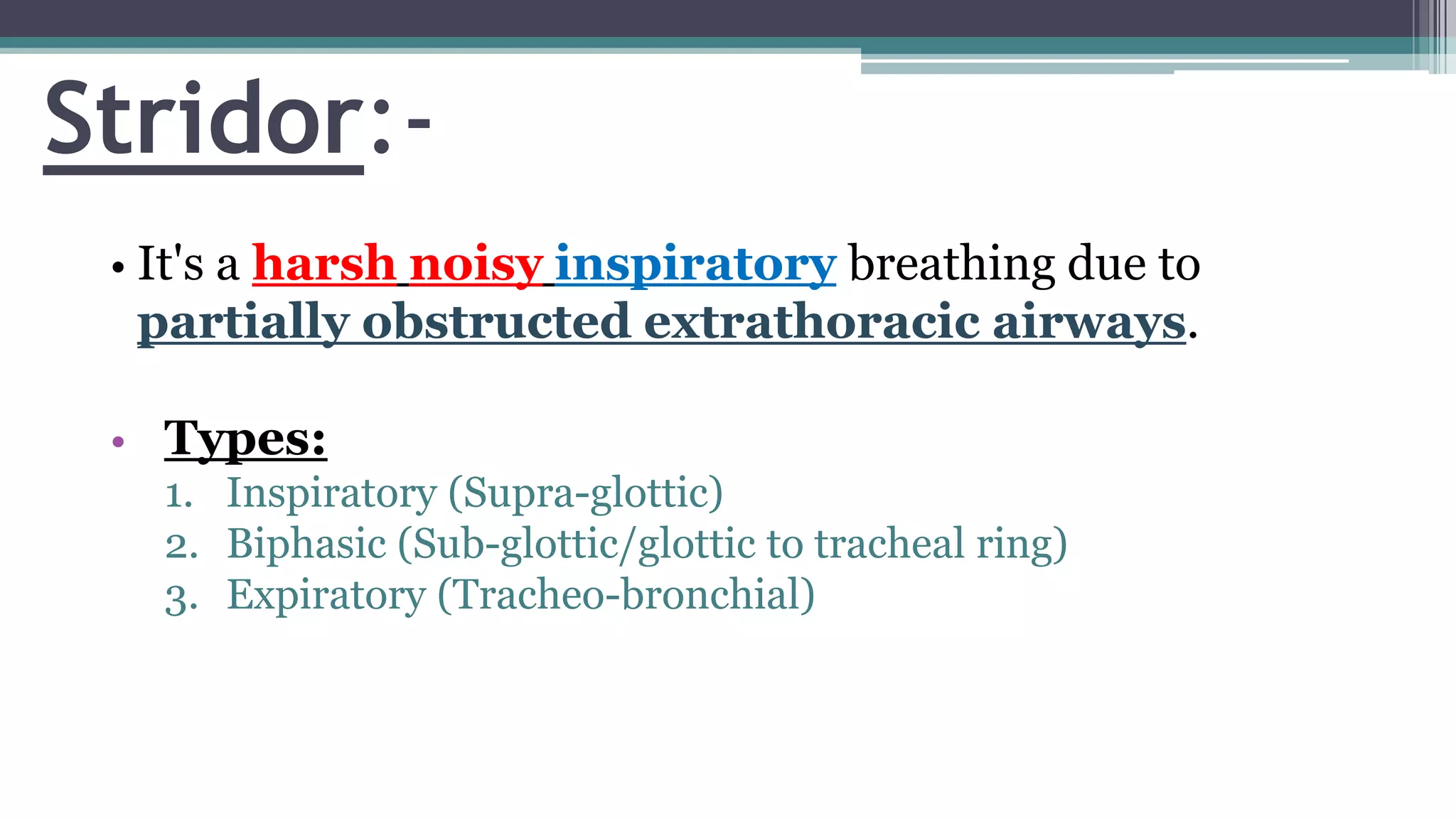 Approach to Acute infective upper airway obstruction (infective stridor ...