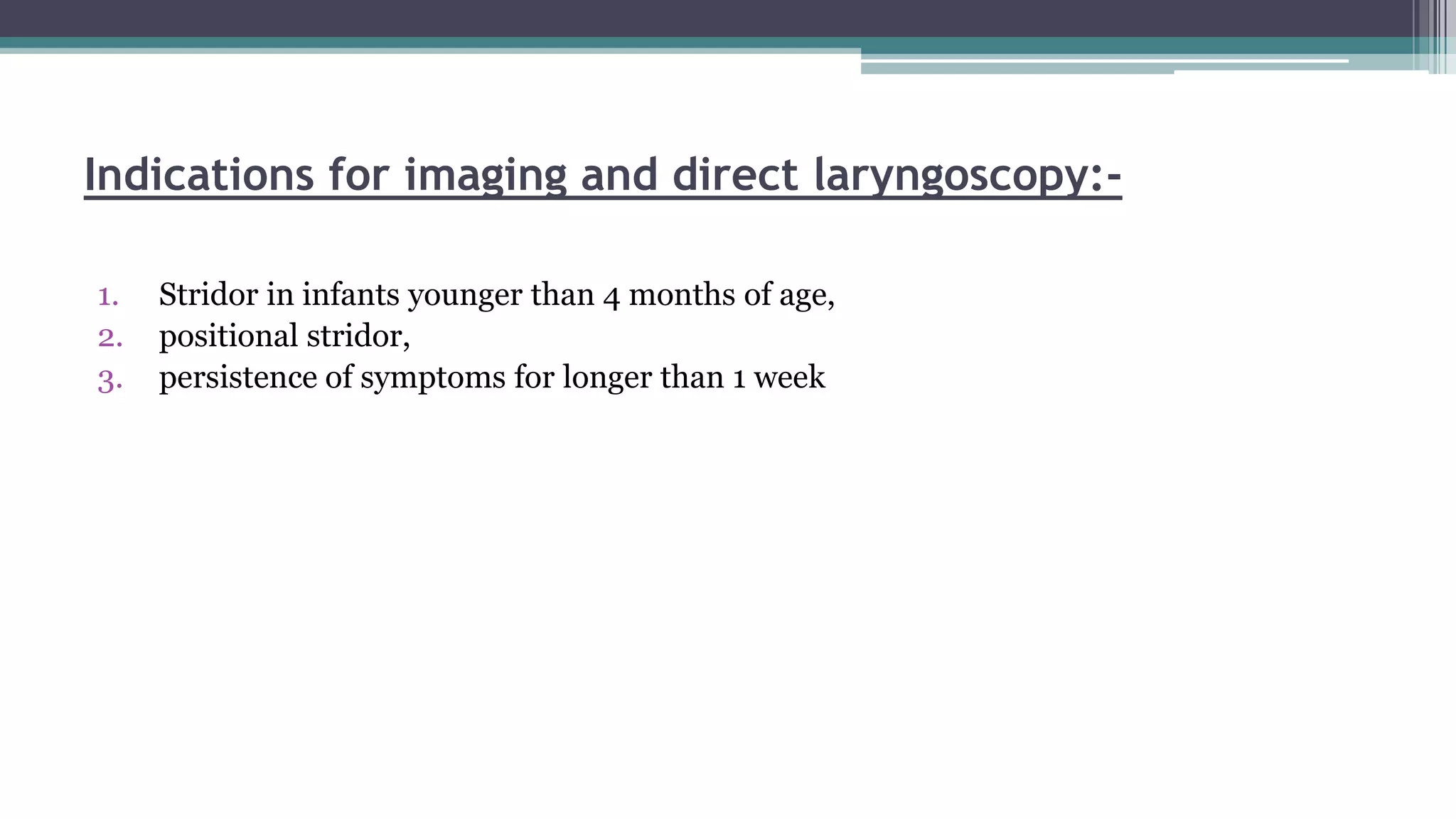 Approach to Acute infective upper airway obstruction (infective stridor ...