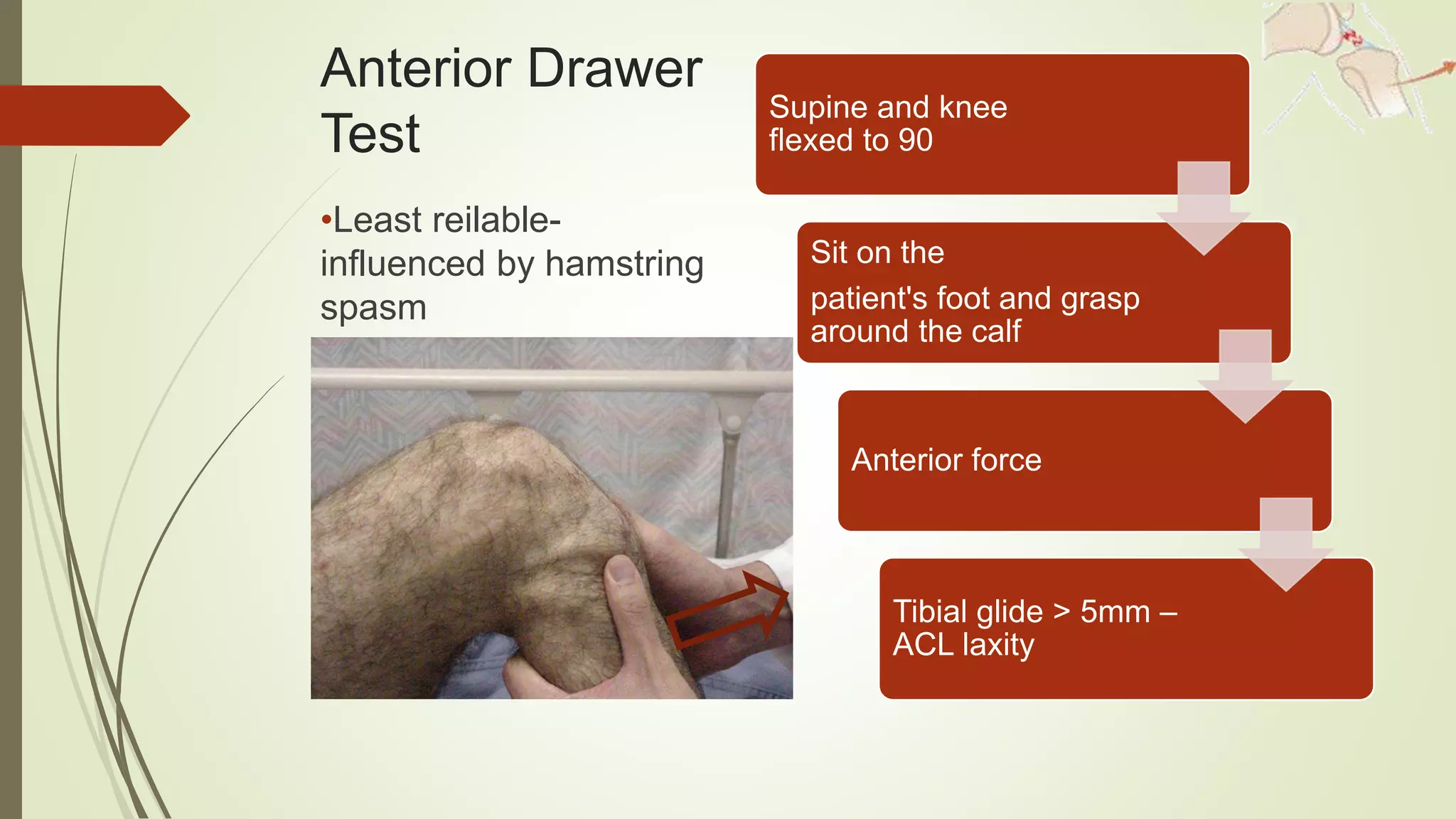 Approach to acute knee injuries (knee injury) | PPTX