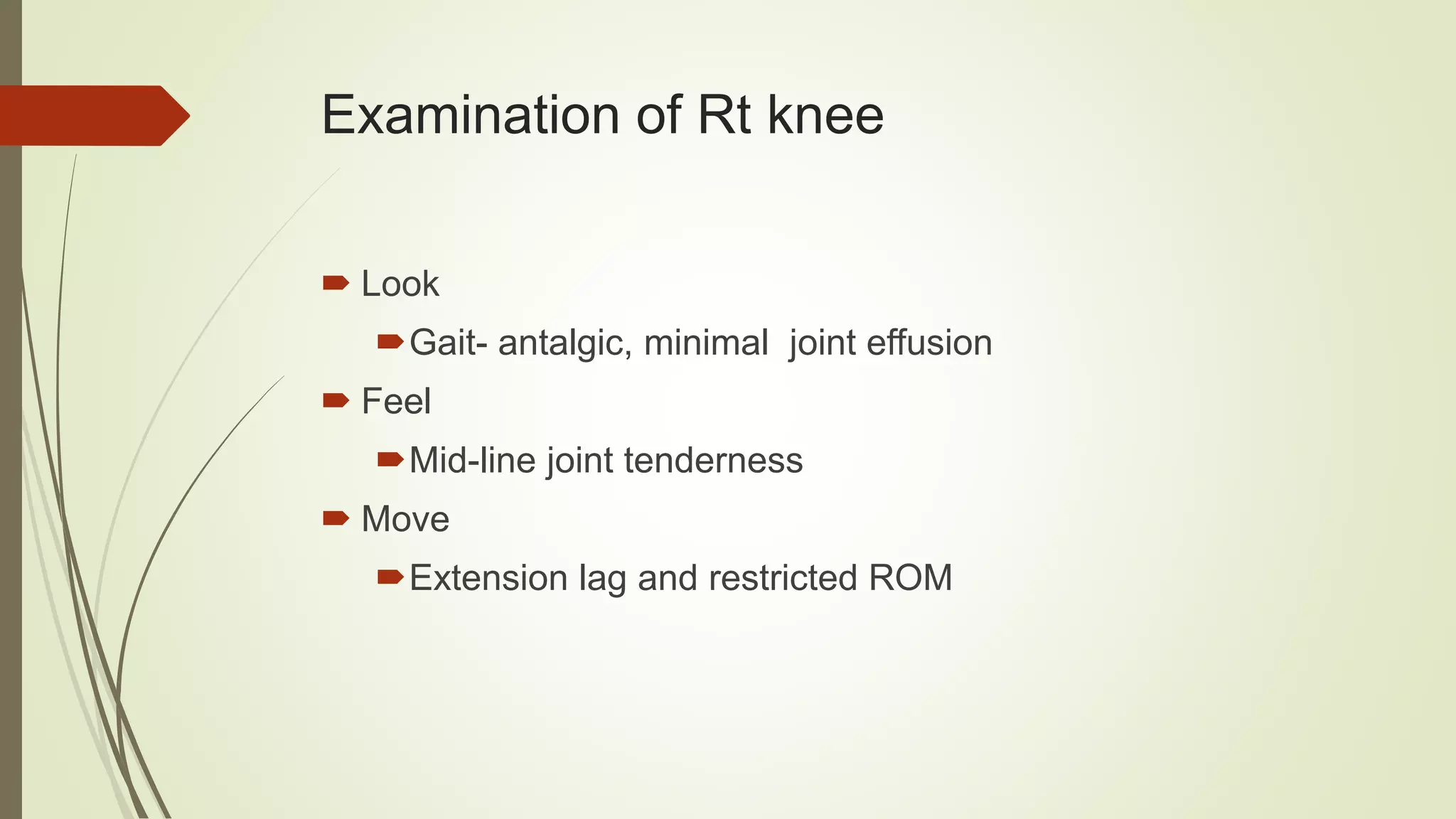 Approach to acute knee injuries (knee injury) | PPTX