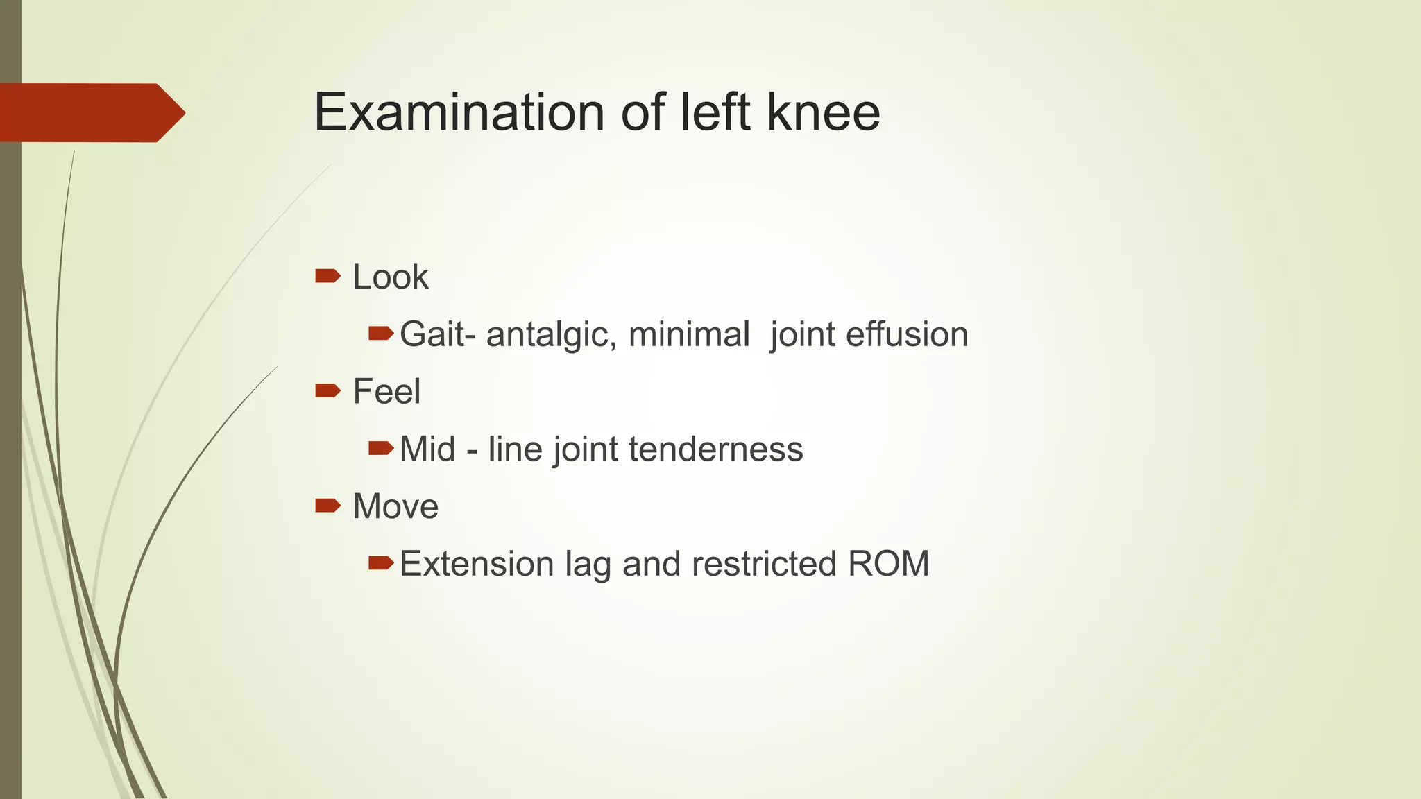 Approach to acute knee injuries (knee injury) | PPTX