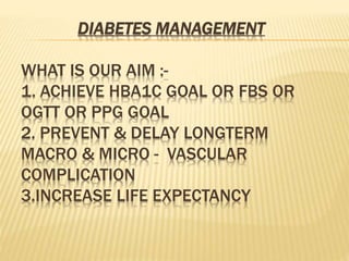 Approach to a diabetic patient | PPTX