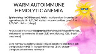 Approach to Autoimmune Hemolytic Anemia | PPTX