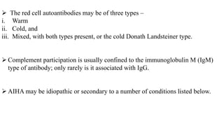 Approach to Autoimmune hemolytic anemia | PPTX