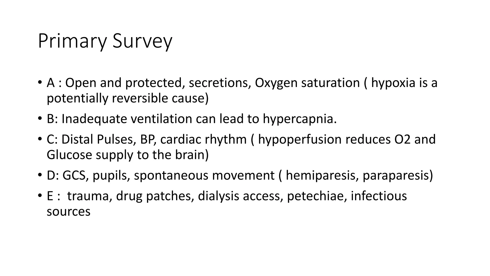 Approach to altered mental status arvin | PPTX