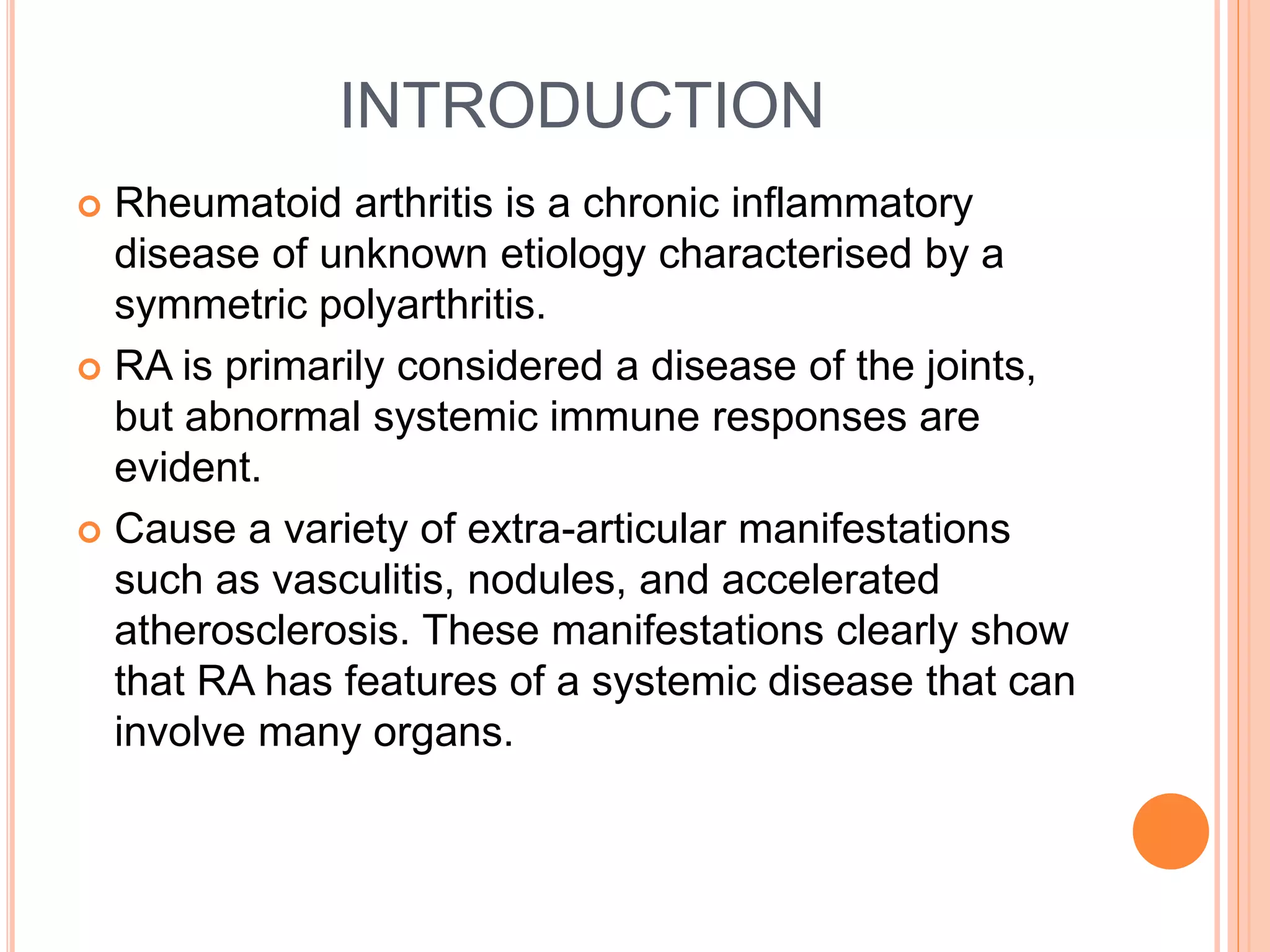 Approach to and recent advances in the management of rheumatoid ...