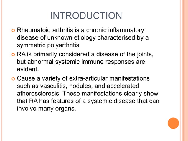 Approach to and recent advances in the management of rheumatoid ...