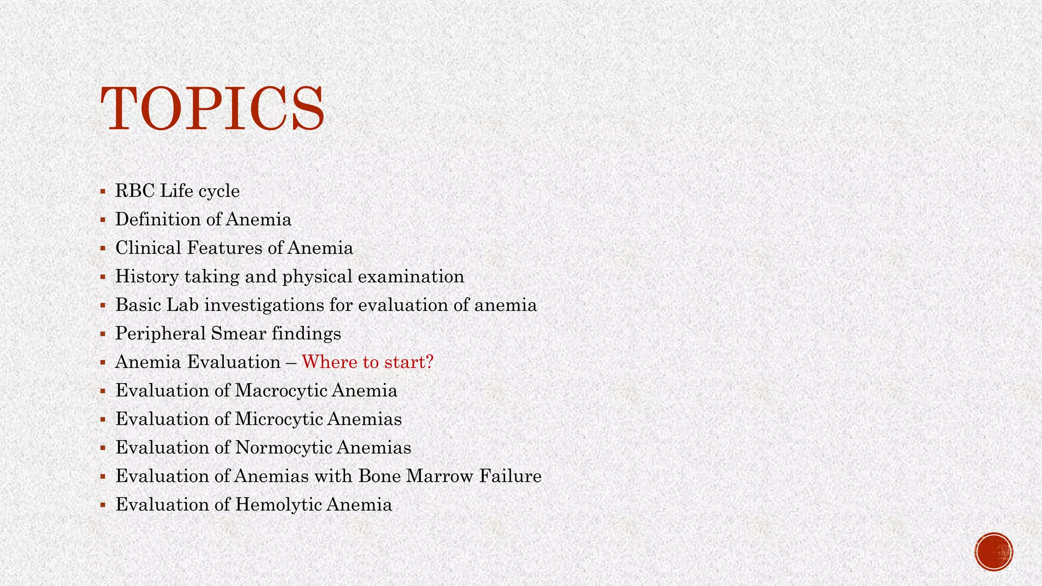 Approach to anemia | PPTX