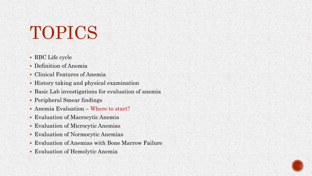 Approach to anemia | PPTX