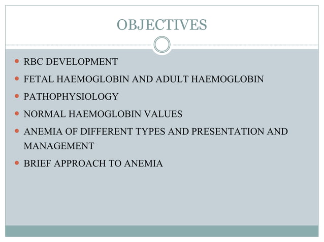 Approach to anemia | PPTX