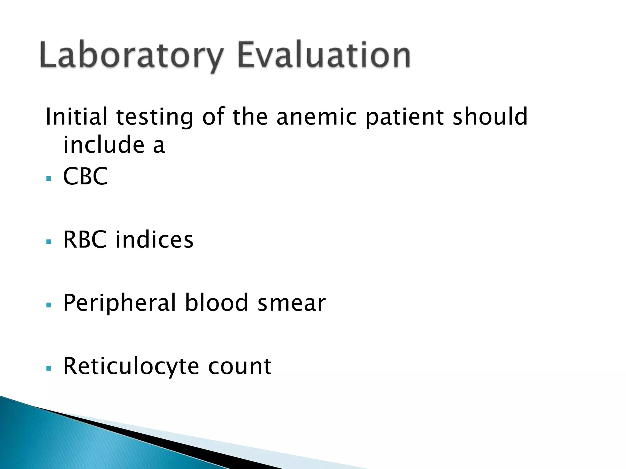 Approach to anemia | PPT