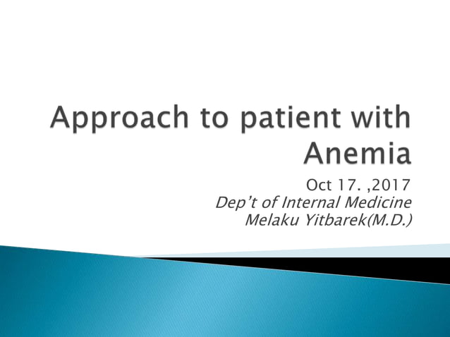 Approach to anemia | PPT